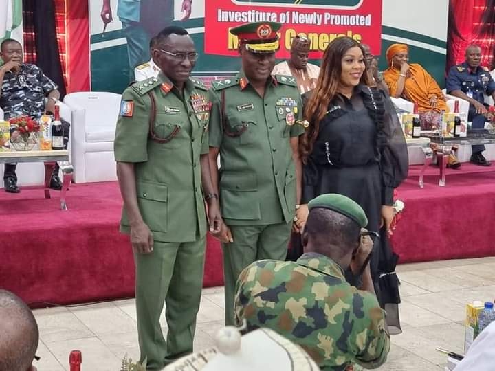 RAYMOND OCHEI GETS NEW RANK AS MAJOR GENERAL; CDS LUCKY IRABOR, MRS ...