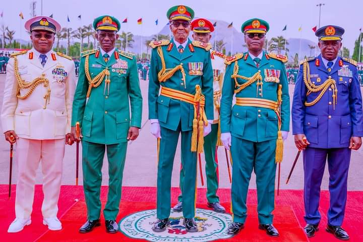 President Buhari participates at Nigerian Army Trooping and ...