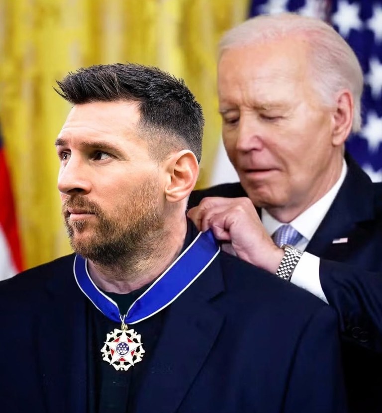 Football Star, Lionel Messi Receives Presidential Medal of Freedom from ...