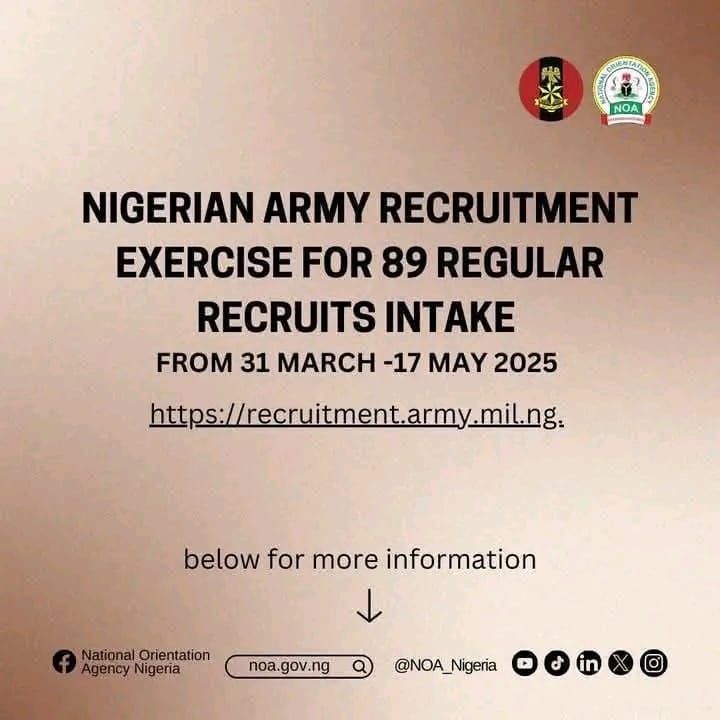 NIGERIAN ARMY LAUNCHES 89 REGULAR RECRUITS INTAKE RECRUITMENT EXERCISE - Trek AfricaTrek Africa