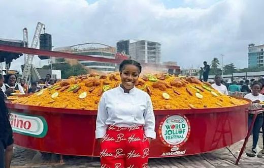 World’s largest pot of Jollof Rice: Minister lauds Hilda Baci, pledges ...