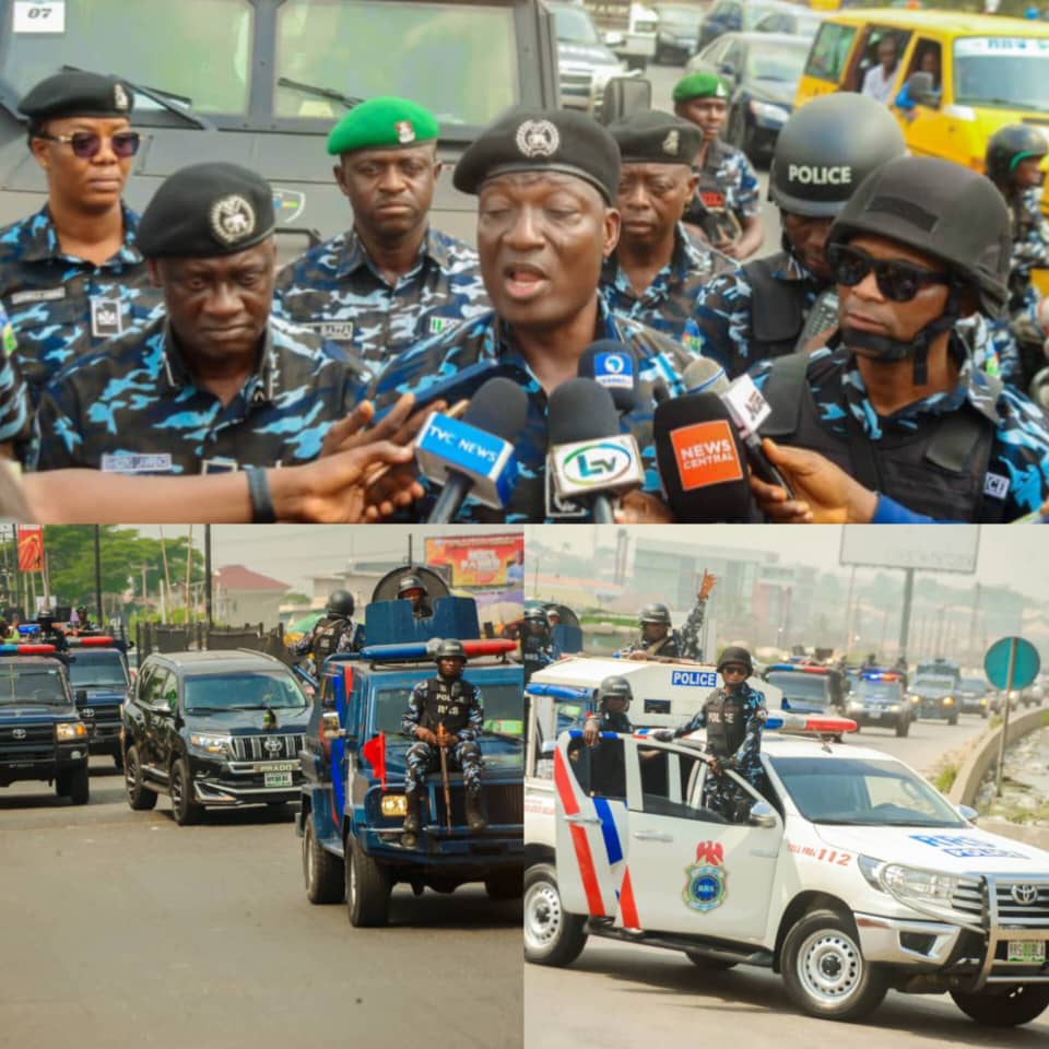 CP Jimoh Leads Massive 'Show of Force' Demonstration Across Lagos ...